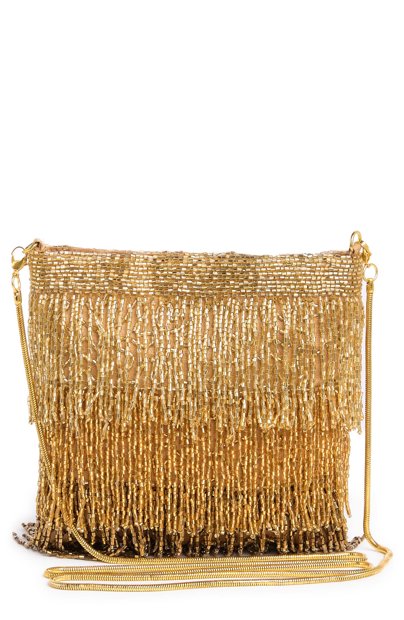 RICKI DESIGNS Fringe Beaded Chain Strap Evening Bag (Women) | Nordstromrack