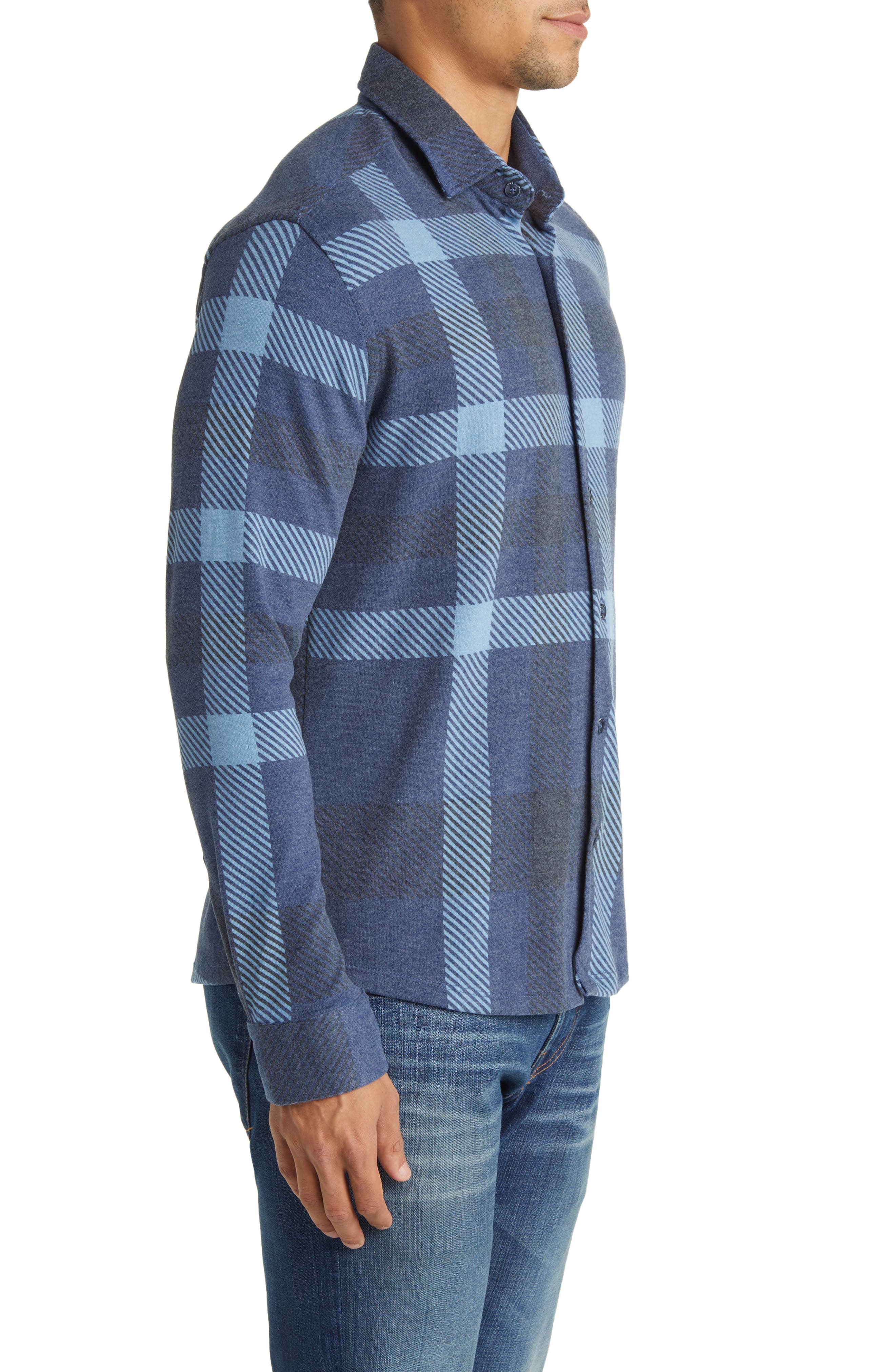 Stone Rose Big Plaid Tech Fleece Button-Up Shirt | Nordstromrack