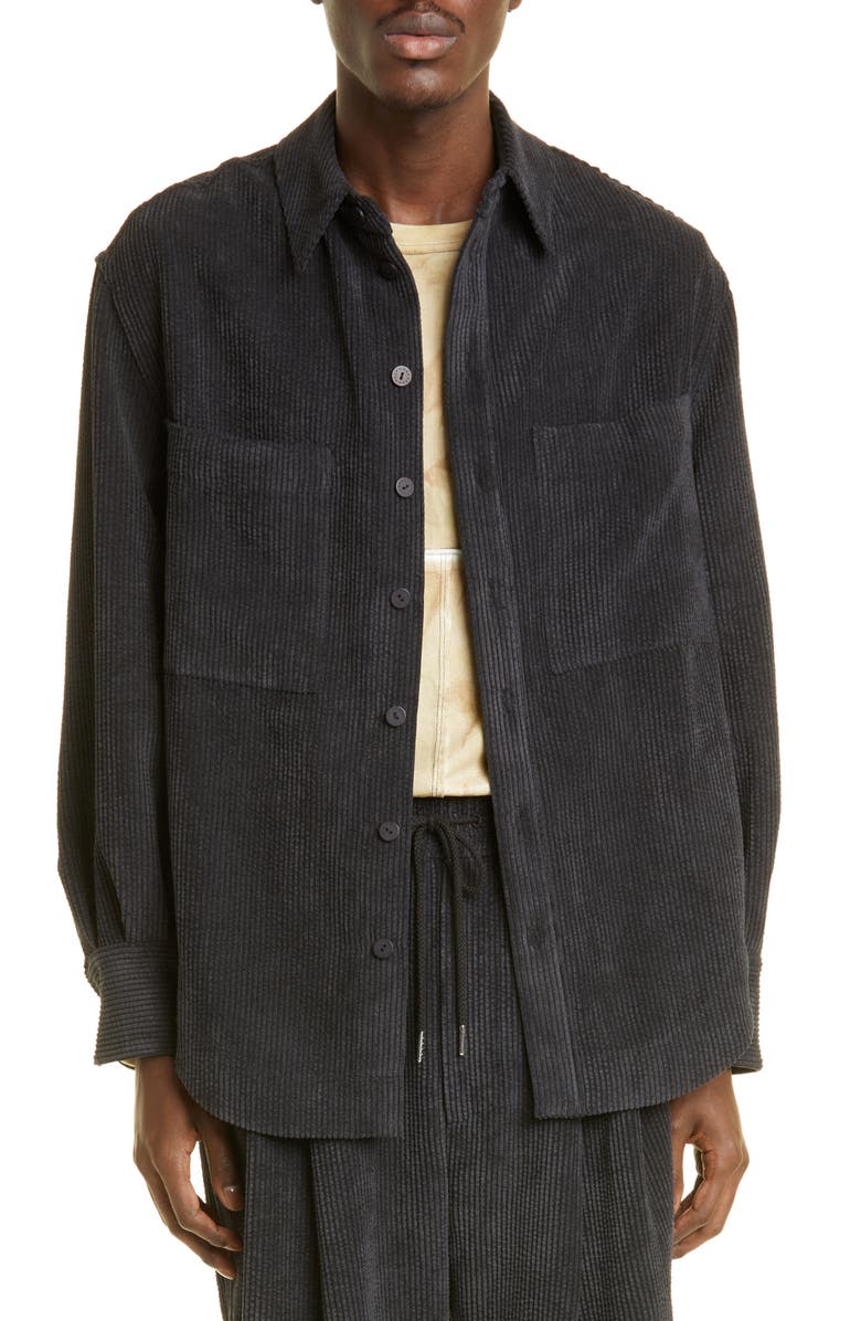 Eckhaus Latta Pebble Corduroy Button-Up Shirt | Nordstromrack