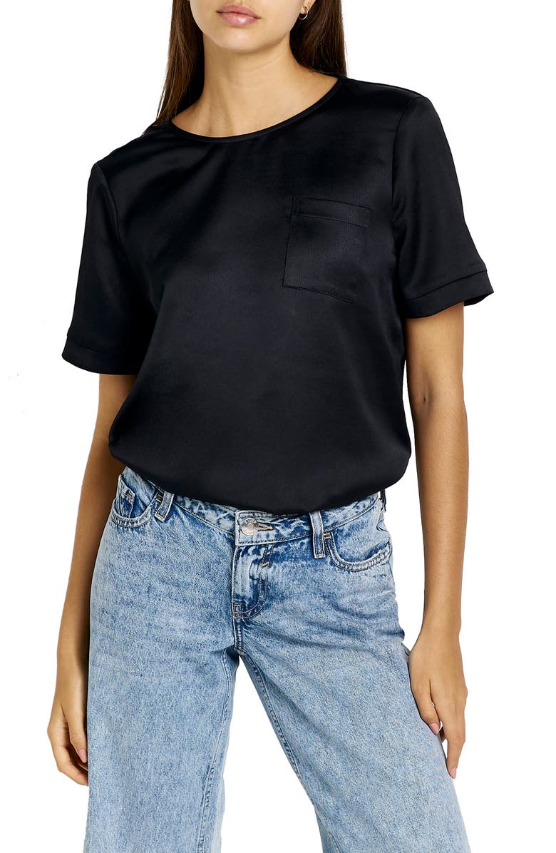 River Island Pocket Satin Top | Nordstromrack