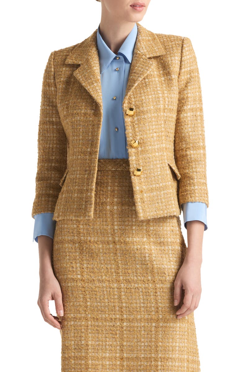 St. John Collection Tonal Soft Check Tweed Jacket | Nordstrom