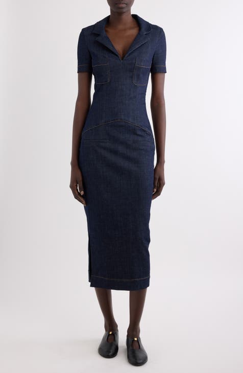 Women's Midi Denim Dresses | Nordstrom