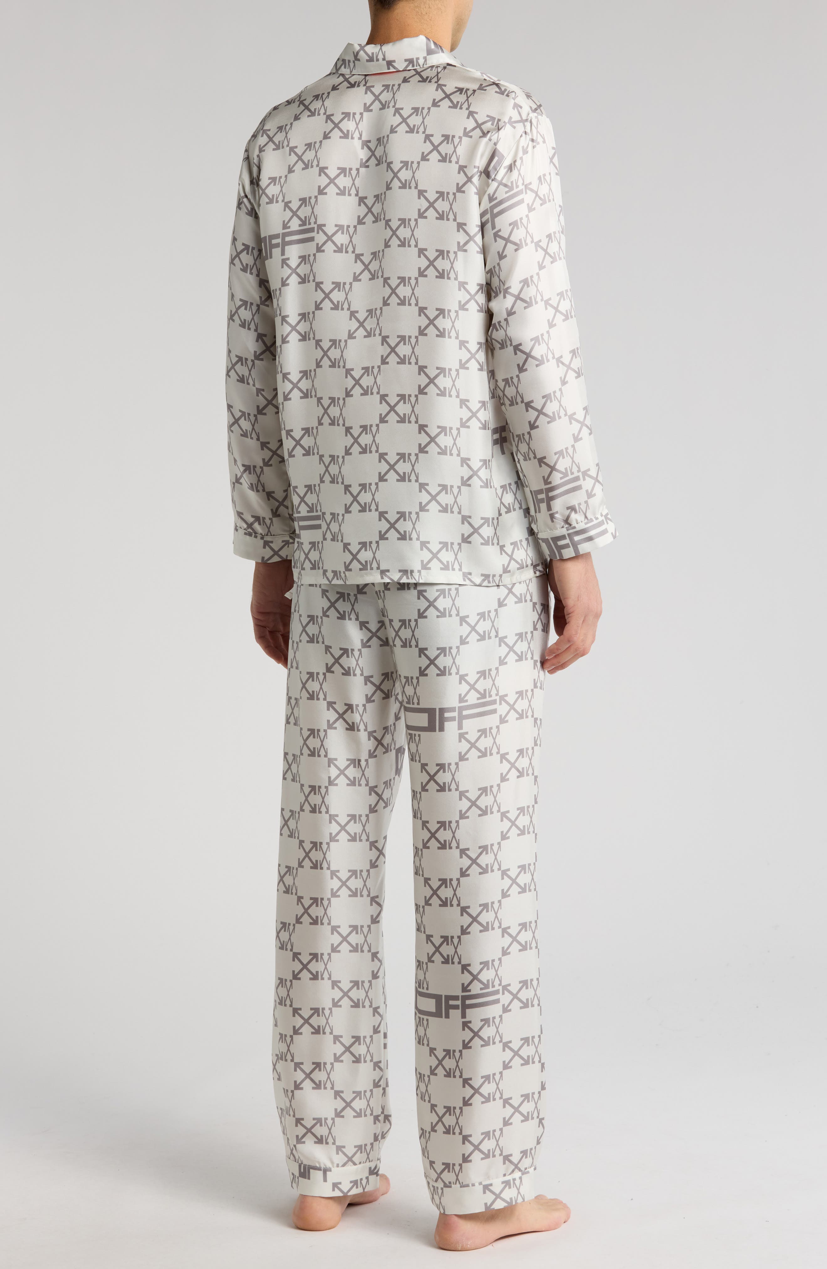 Off-White Arrow Print Silk Pajamas | Nordstromrack