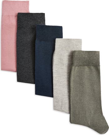 Topman 5-Pack Assorted Crew Socks | Nordstrom