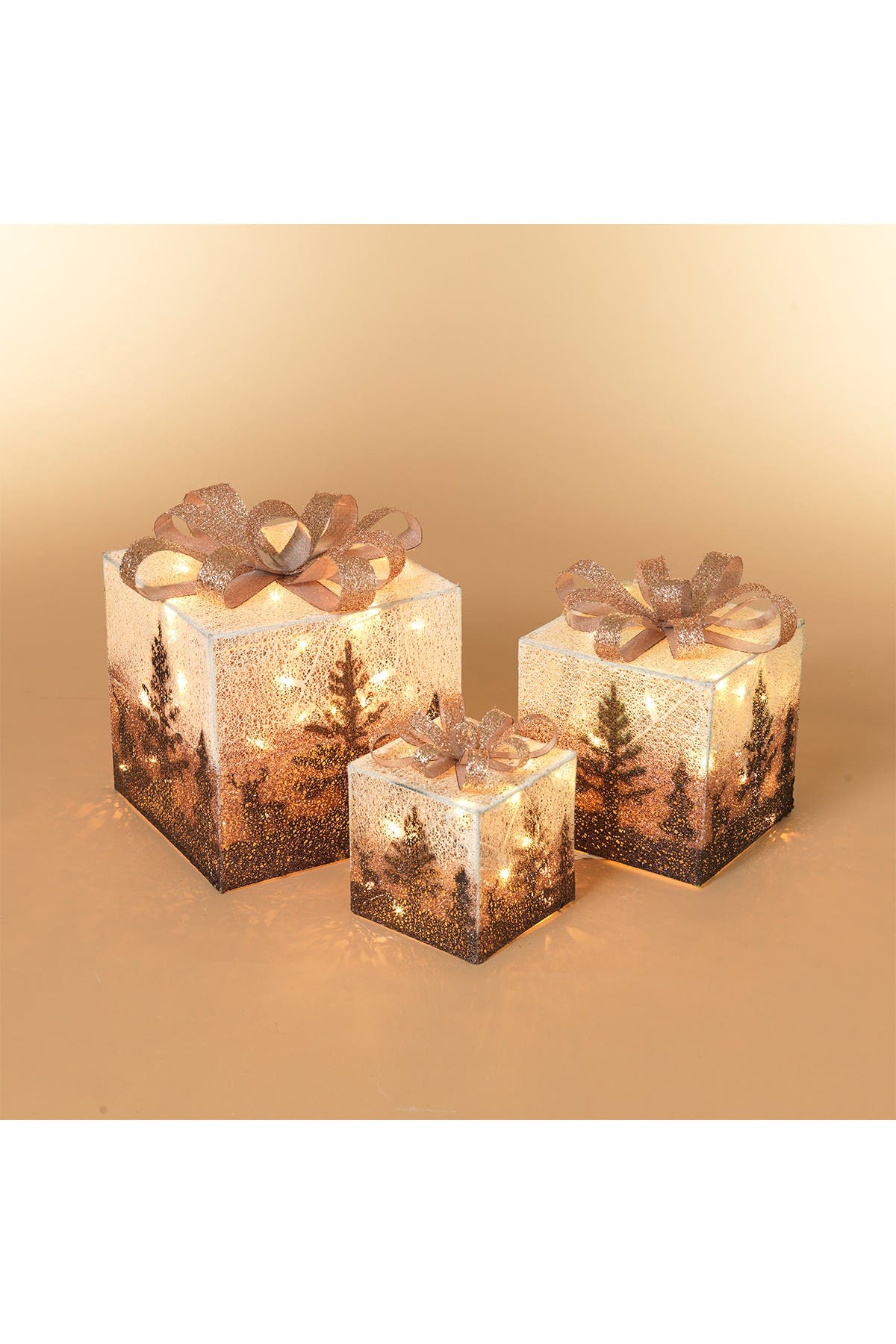 GERSON COMPANY Electric Operated Lighted Holiday Jewel Gift Box Decor ...