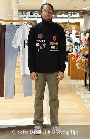 RtA Alexander Graphic Military Patch Turtleneck | Nordstrom