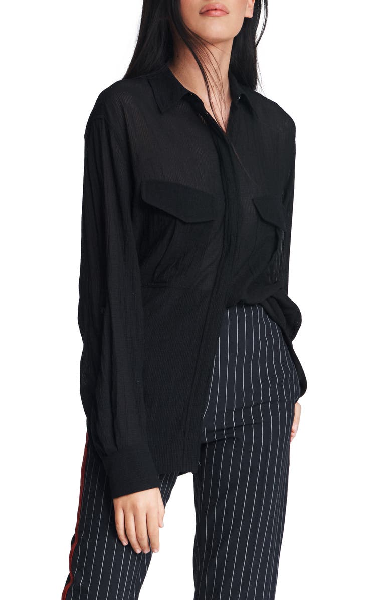 rag & bone Florian Sheer Tunic Shirt | Nordstromrack
