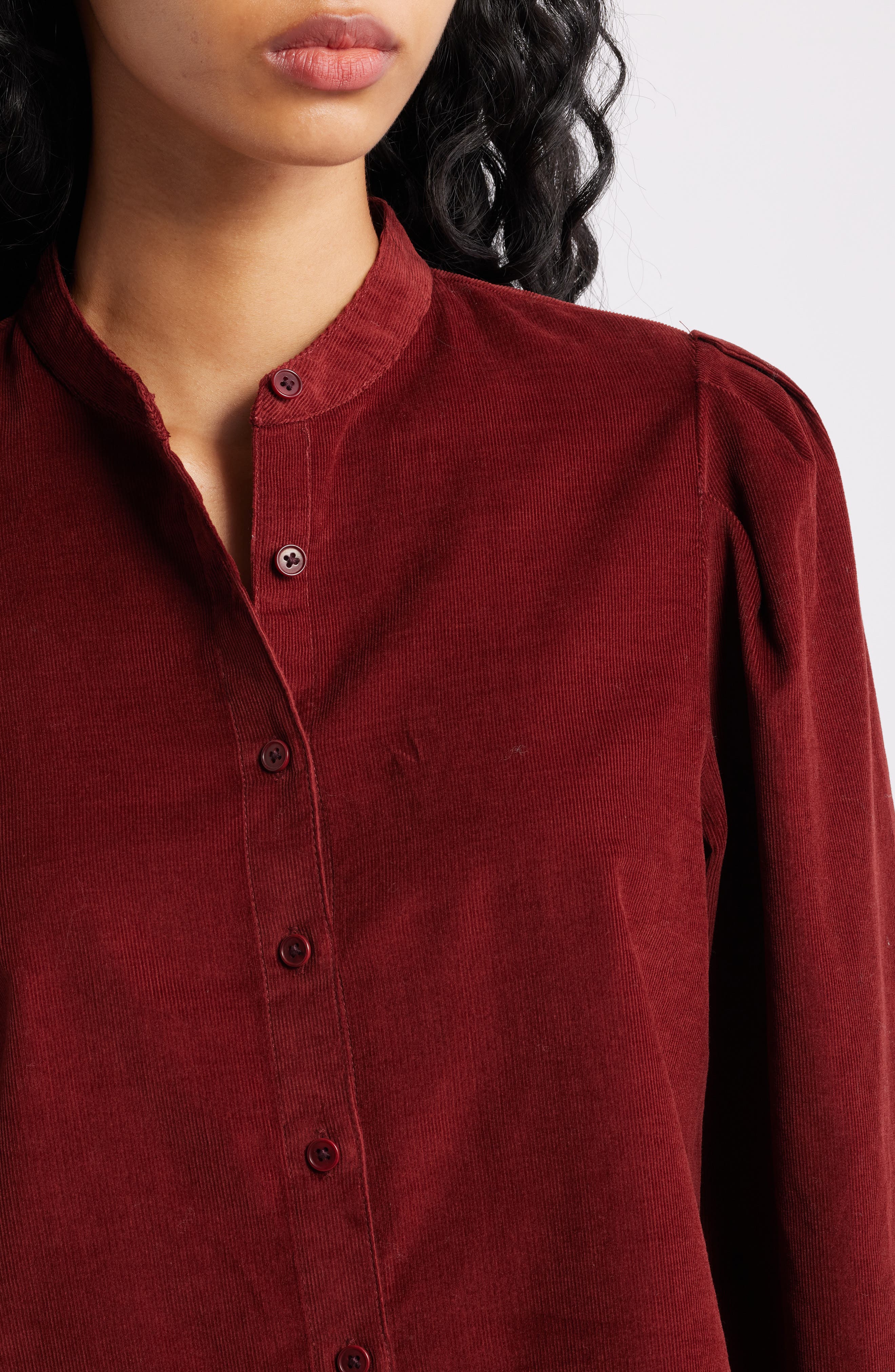 Madewell Puff Sleeve Corduroy Button-Up Shirt | Nordstrom