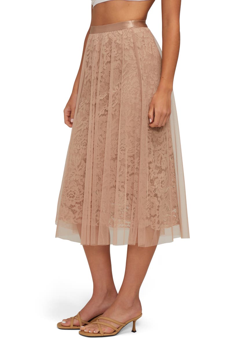Wildfox Pleated Tulle Midi Skirt | Nordstromrack
