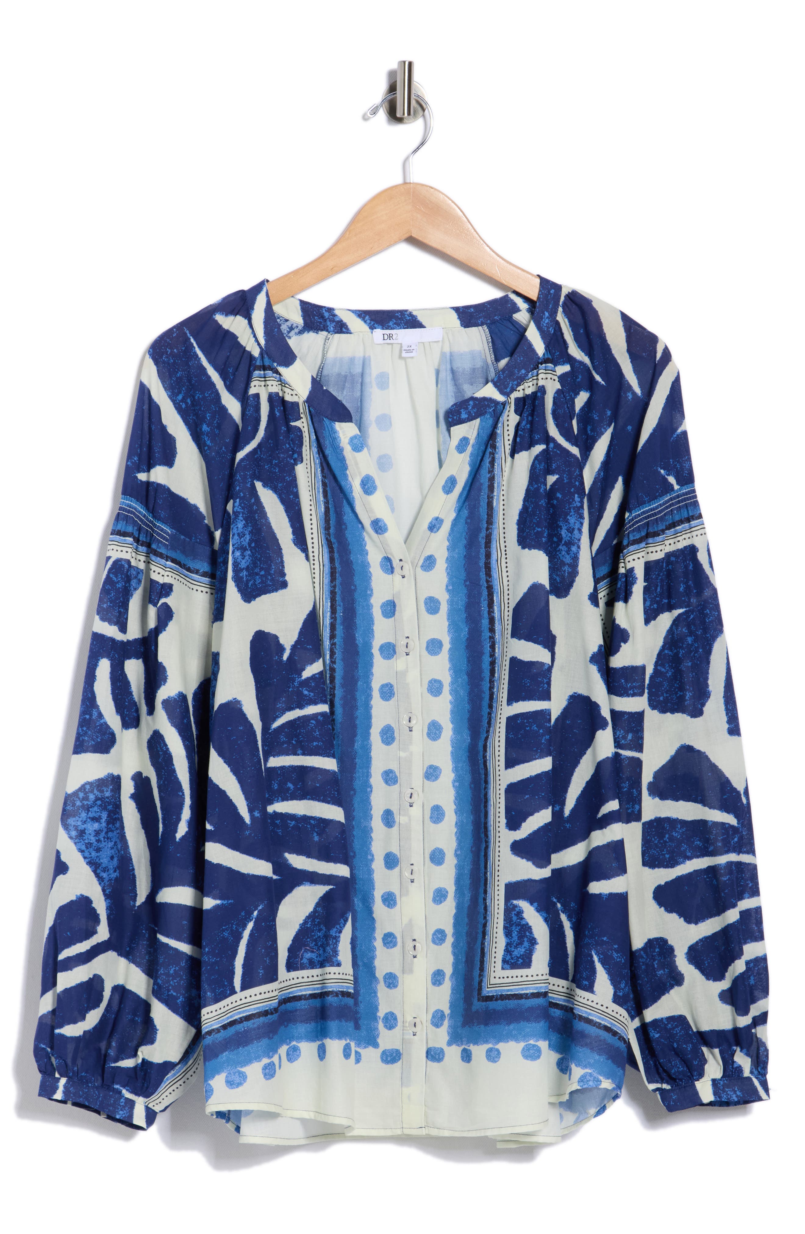 Border Print Button-Up Shirt (Women) | Nordstromrack