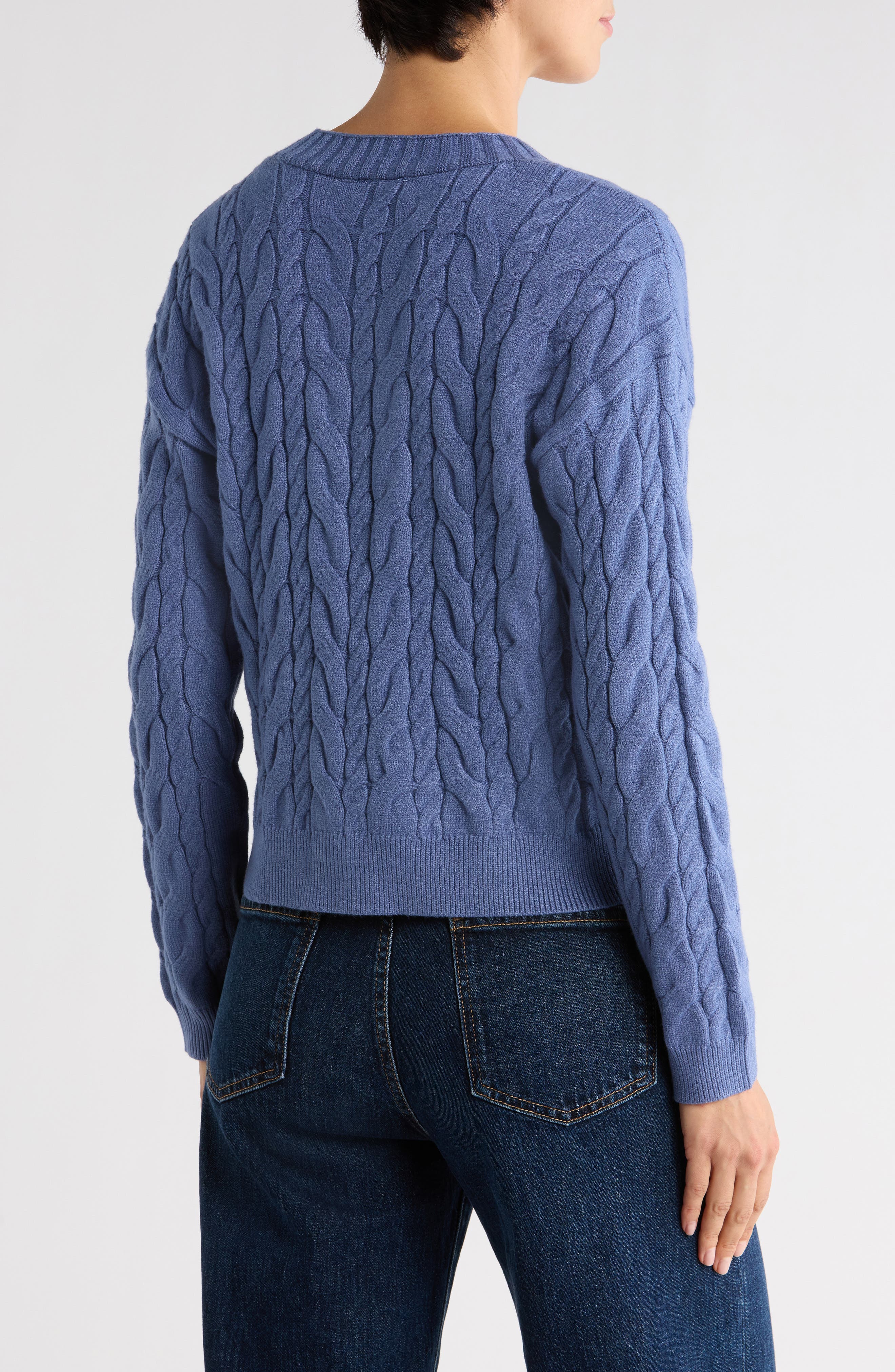 CYRUS Cable Knit Crop Cardigan | Nordstromrack