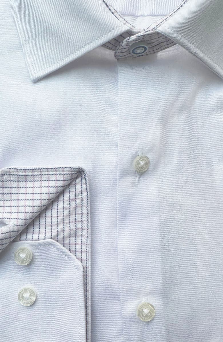 TailorByrd End on End Trim Fit Solid Non-Iron Stretch Dress Shirt ...