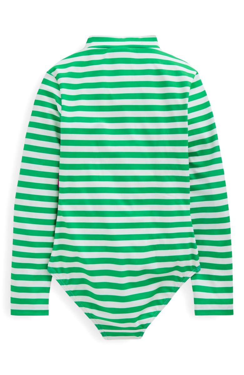 Mini Boden Kids' Stripe Long Sleeve One-Piece Rashguard Swimsuit ...