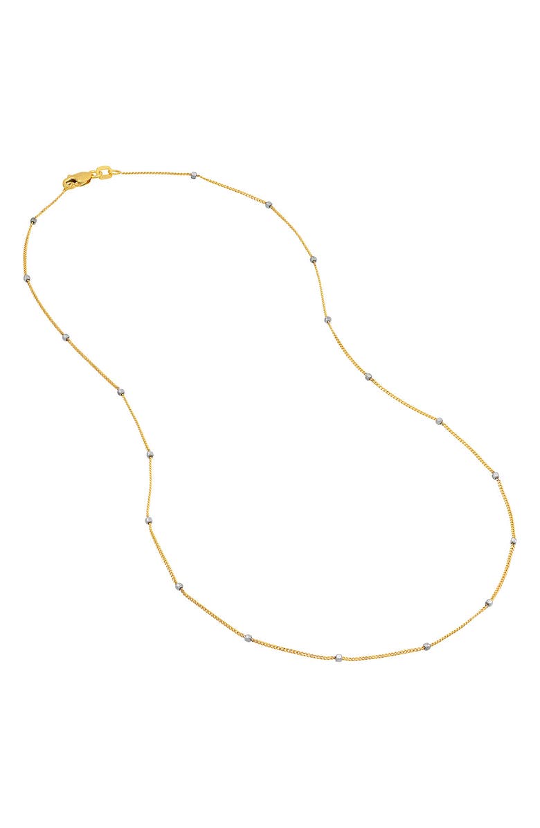 HAWLEY ST Two-Tone Cube Station Saturn Chain Necklace | Nordstromrack