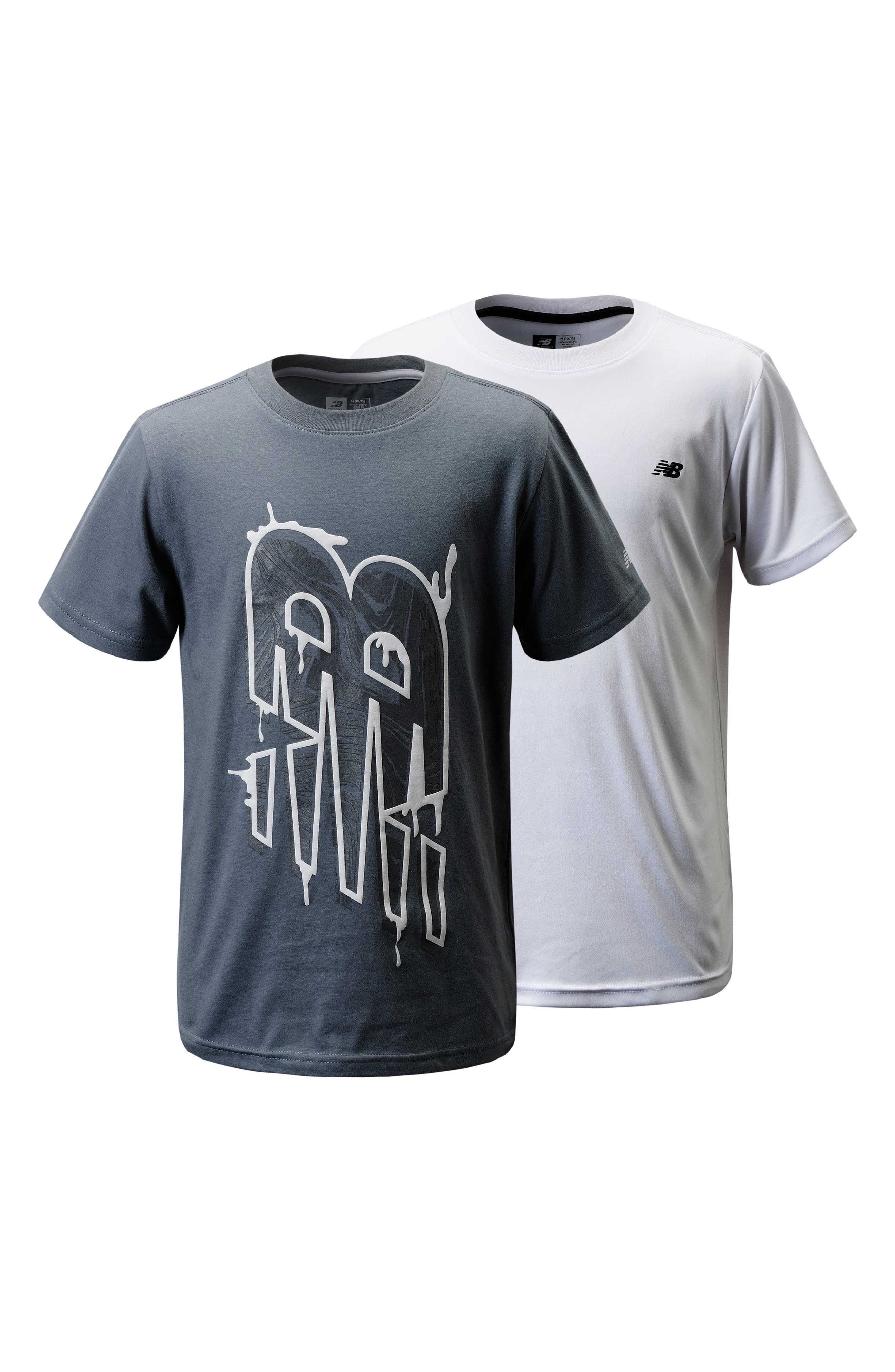 New Balance Kids' 2-Pack Logo Graphic & Performance Graphic T-Shirts ...