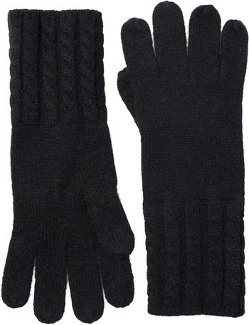 Amicale Cable Knit Cuff Cashmere Gloves | Nordstromrack