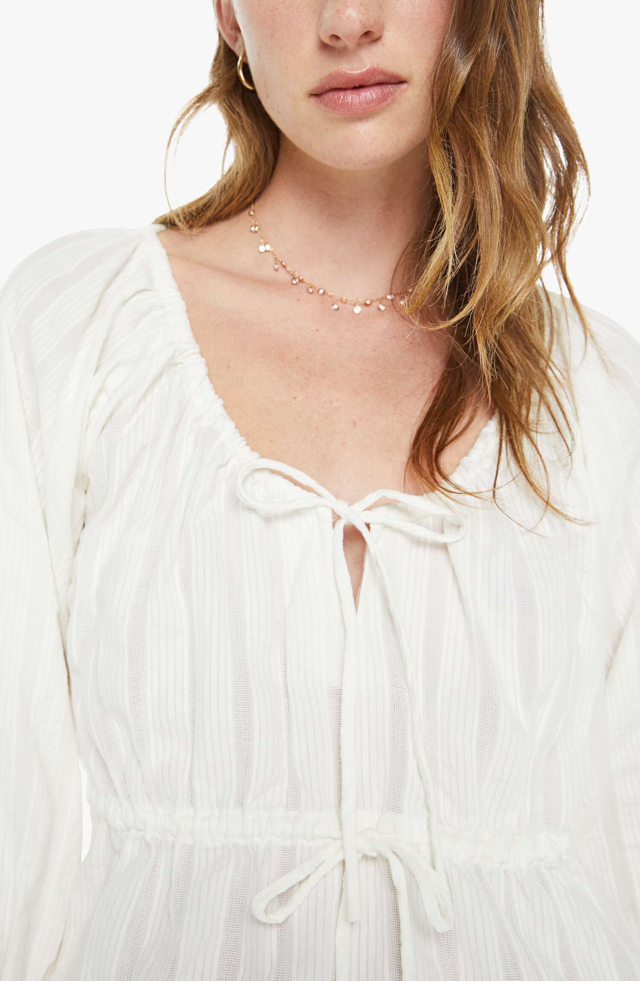 MOTHER The Love Child Split Neck Top | Nordstrom