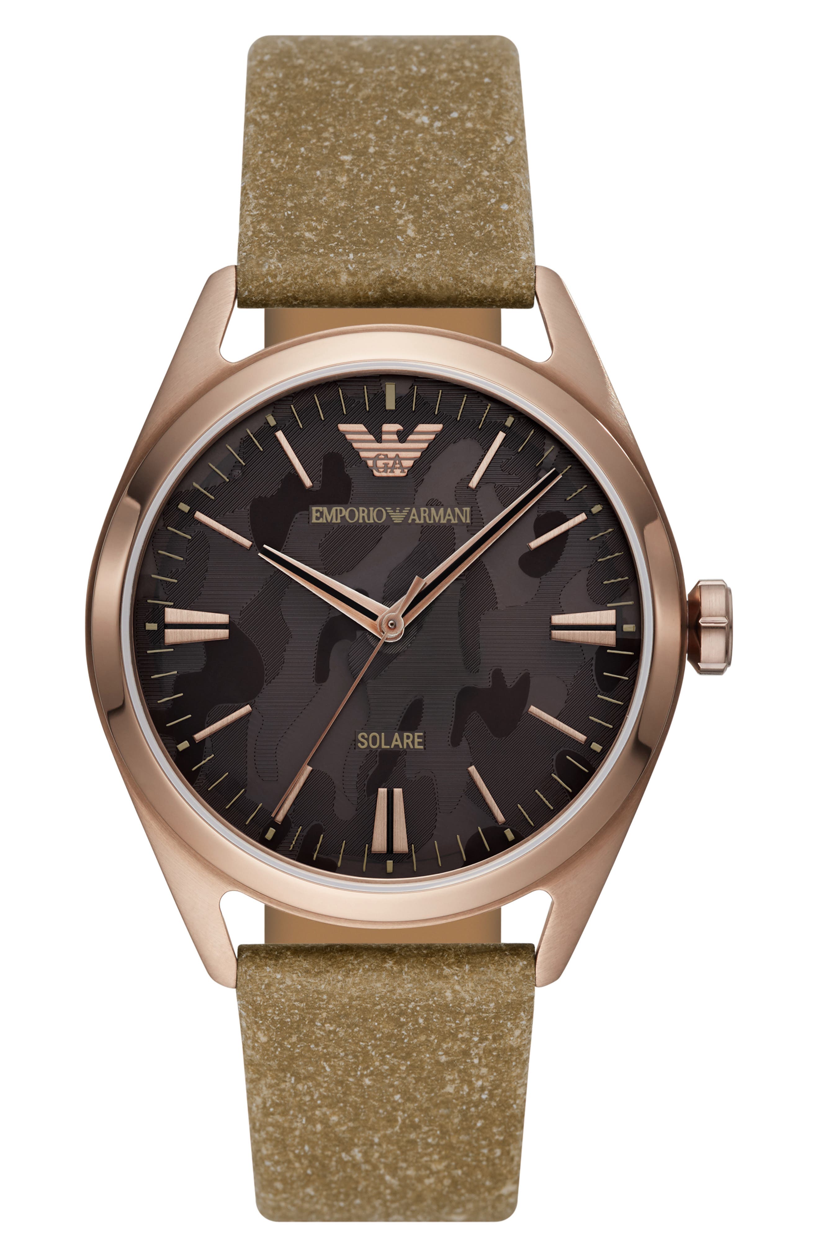 Emporio Armani Solar Powered 3-Hand Quartz Watch, 41mm | Nordstromrack