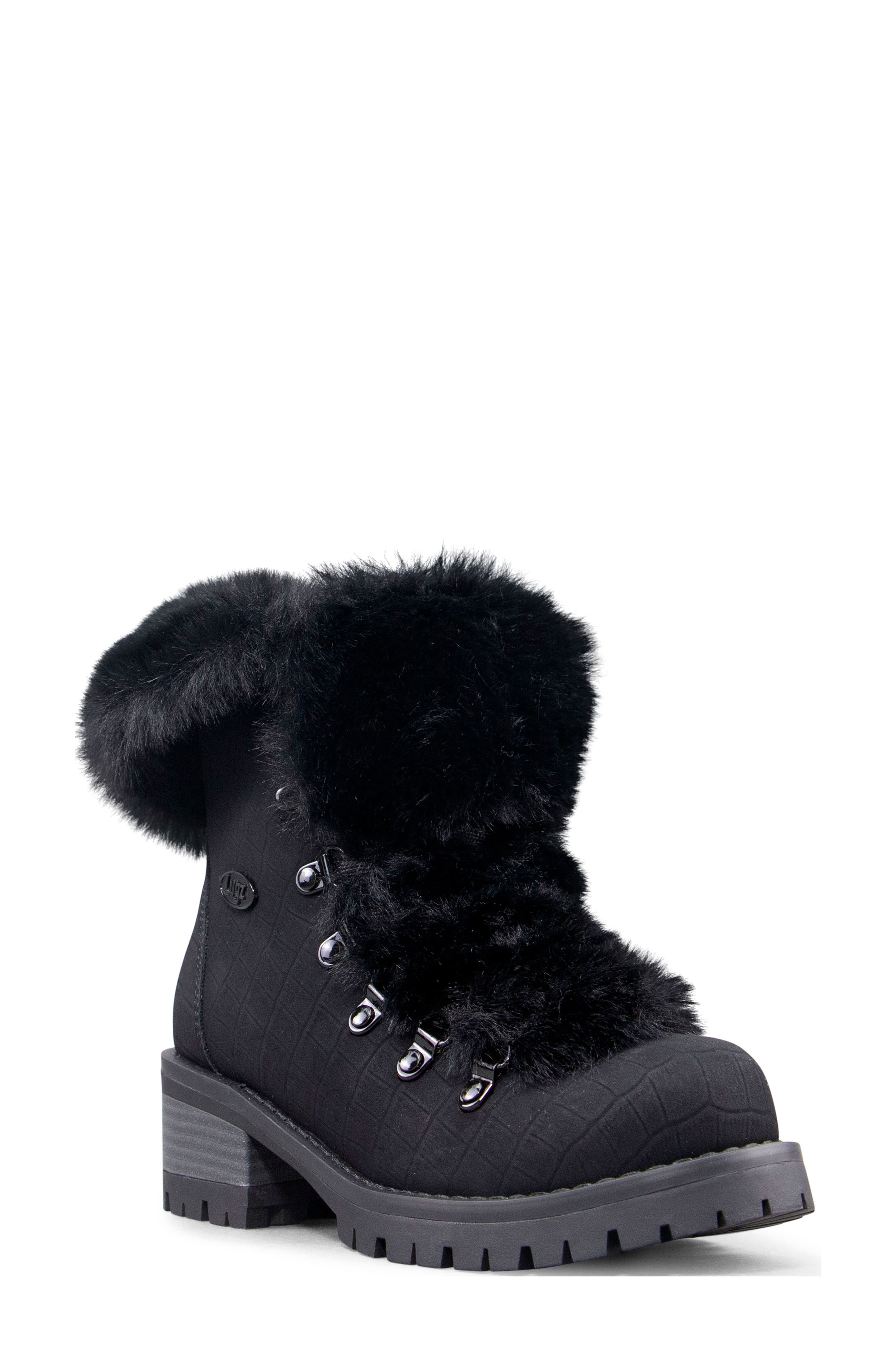 LUGZ Adore Faux Fur Lug Sole Boot (Women) | Nordstromrack