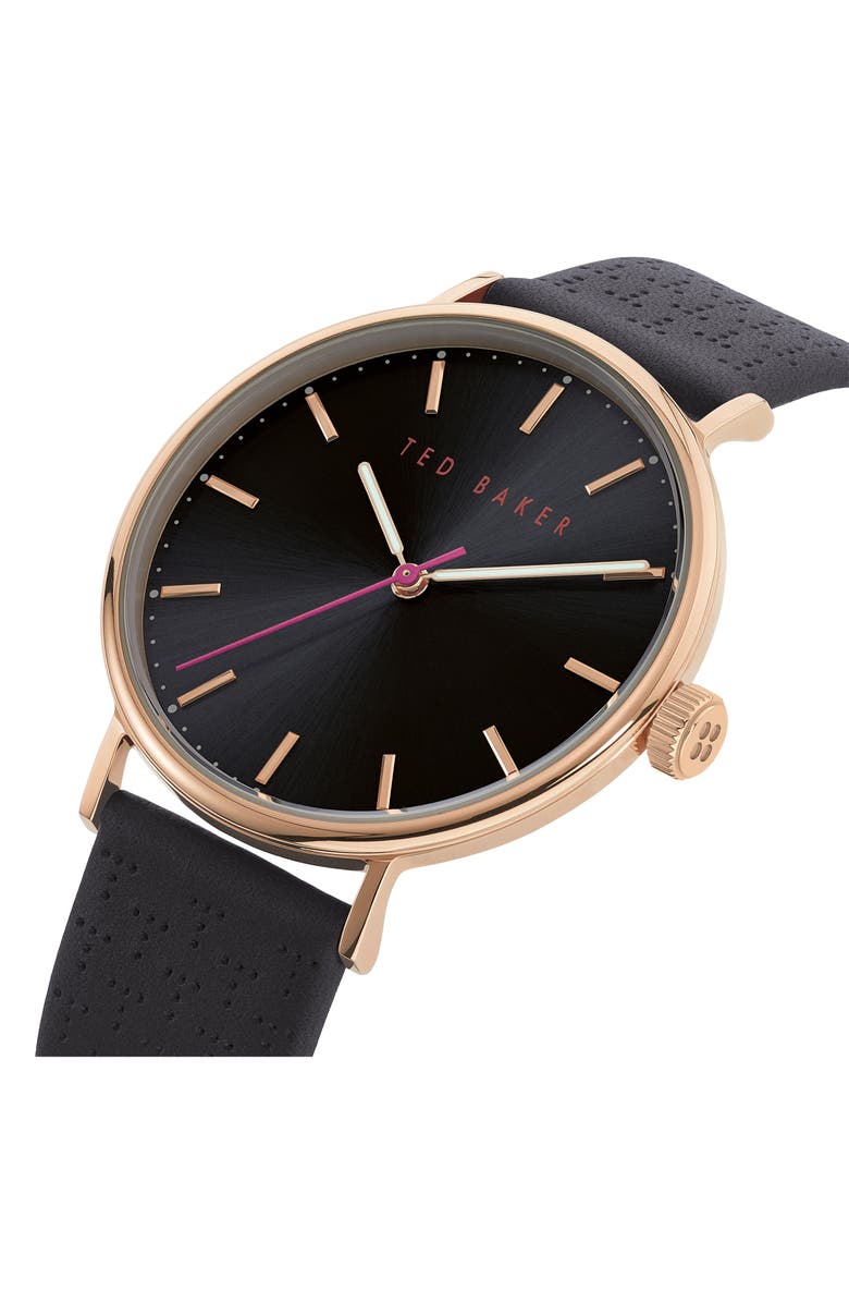Ted Baker London Mimosaa Leather Strap Watch, 41mm | Nordstromrack