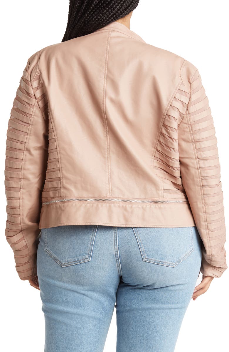 AZALEA WANG Striped Faux Leather Jacket | Nordstromrack