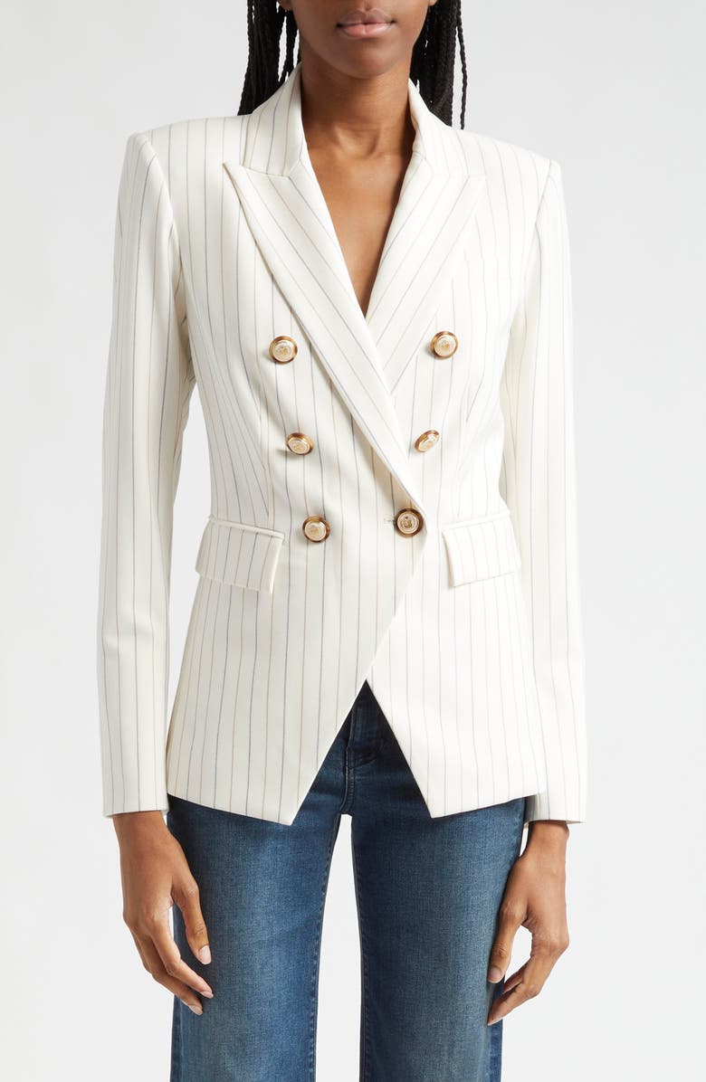 Veronica Beard Miller Stripe Wool Blend Dickey Jacket | Nordstromrack