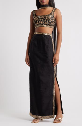 Sani Ravi Beaded Lehenga Choli with Dupatta | Nordstromrack