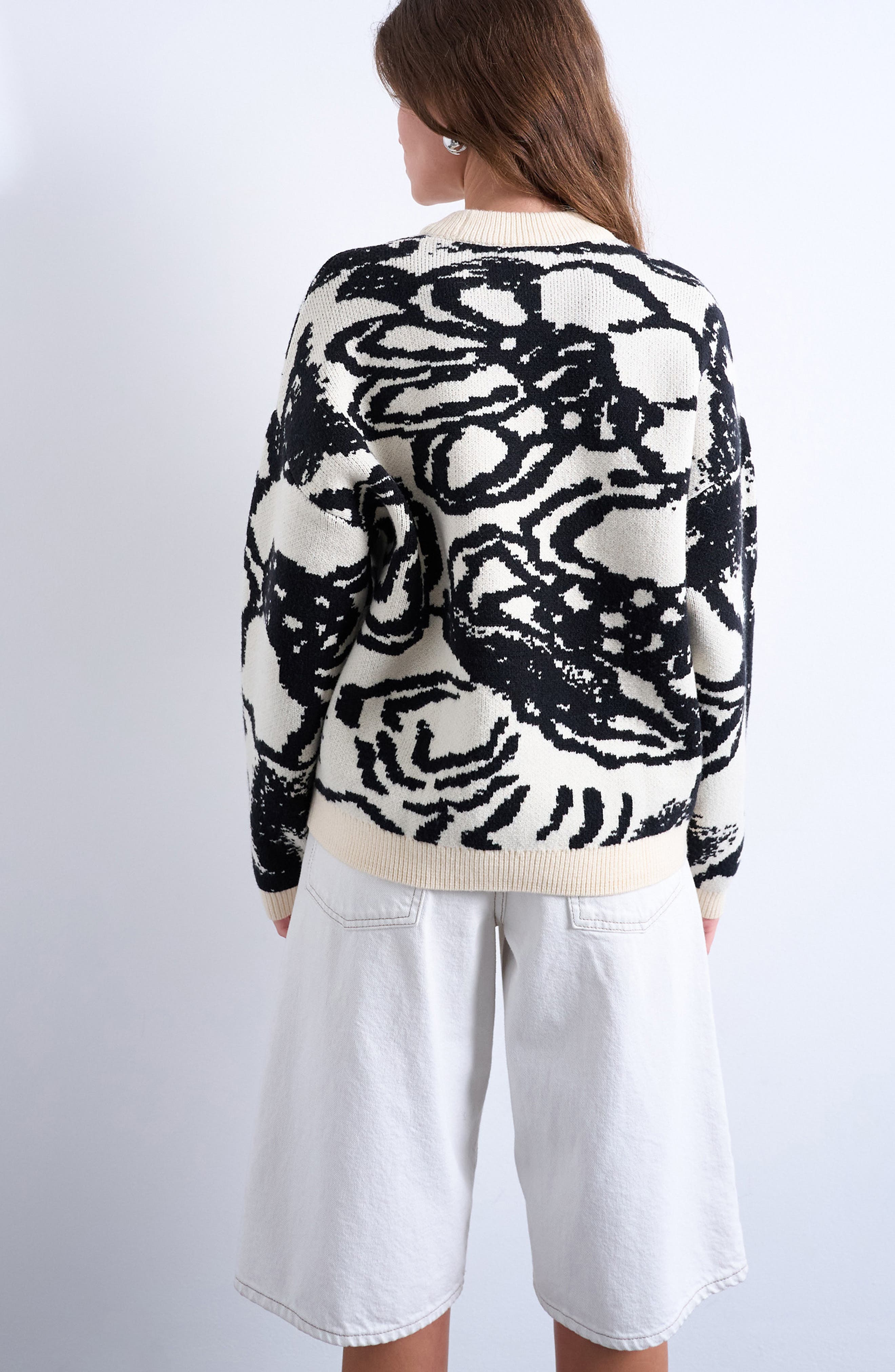 Topshop Floral Jacquard Sweater | Nordstromrack