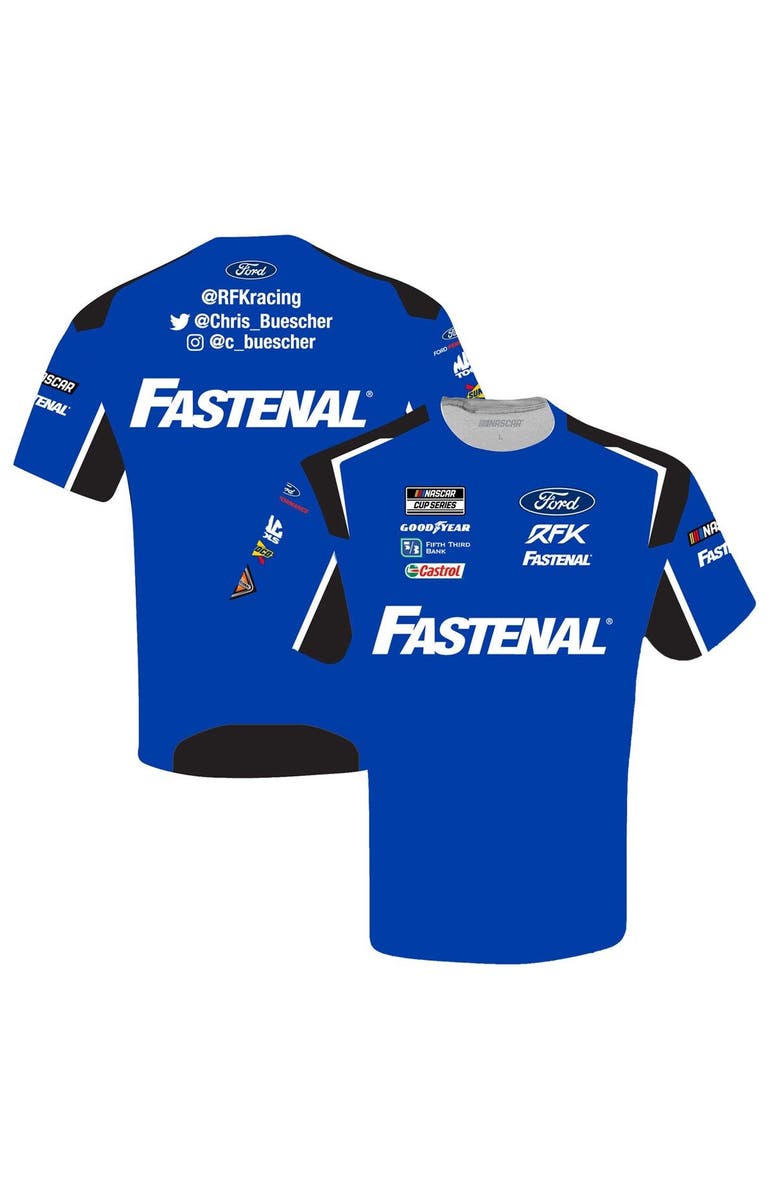 CHECKERED FLAG Men's Checkered Flag White Chris Buescher Fastenal ...