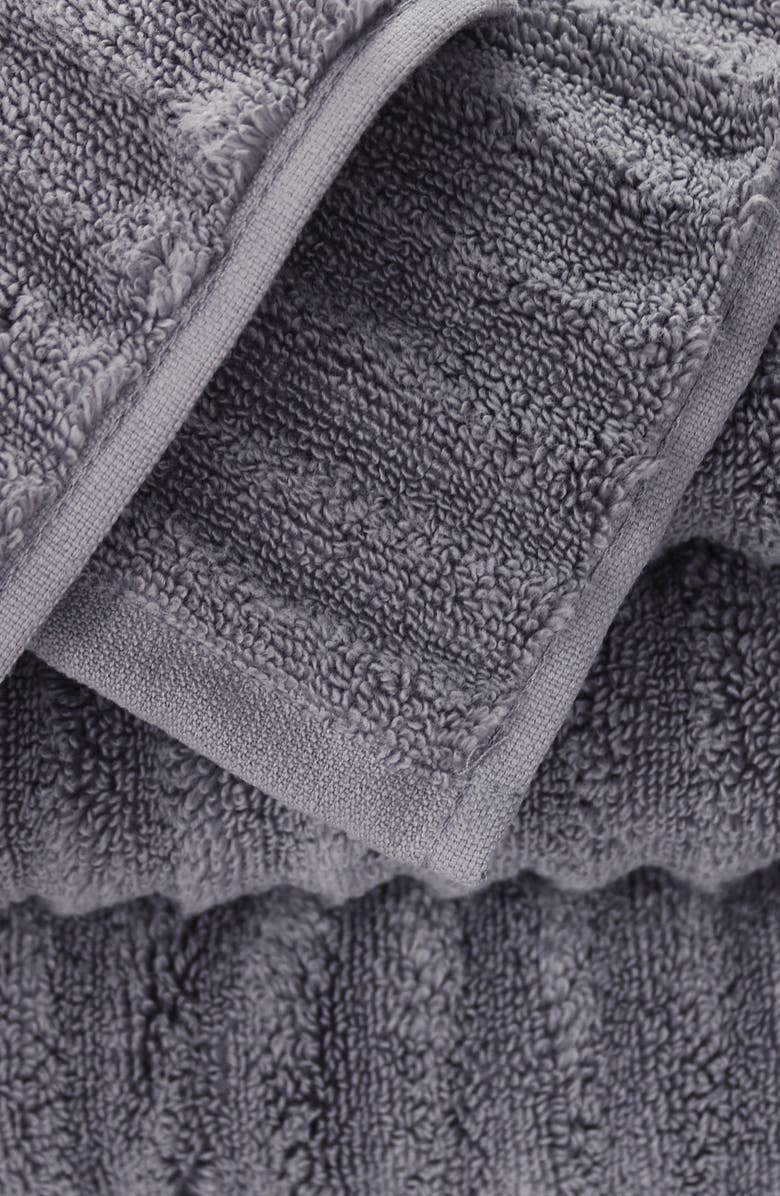 MELANGE HOME Zero Twist Bath Sheet - Set of 2 - Anthracite Grey, Pebble ...