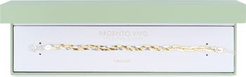 Argento Vivo Sterling Silver Mixed Braid Chain Bracelet | Nordstromrack