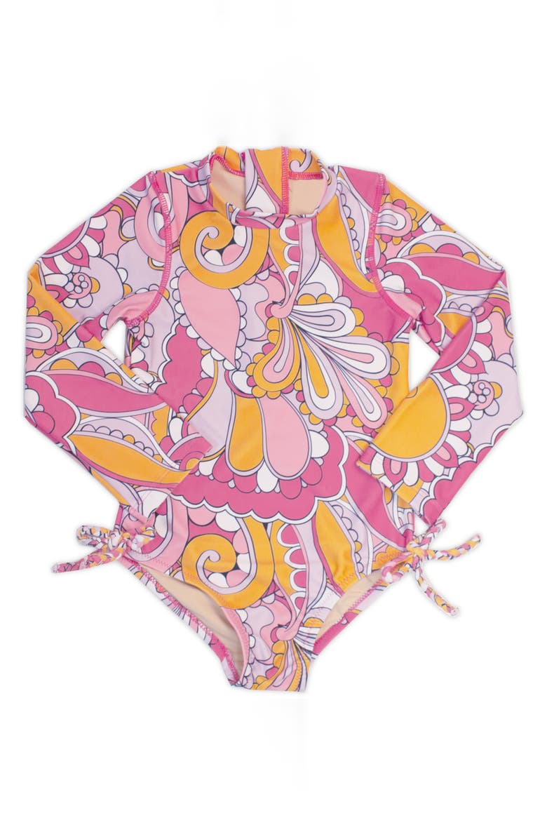 Shade Critters Kids' Pink Swirl Long Sleeve One-Piece Swimsuit ...