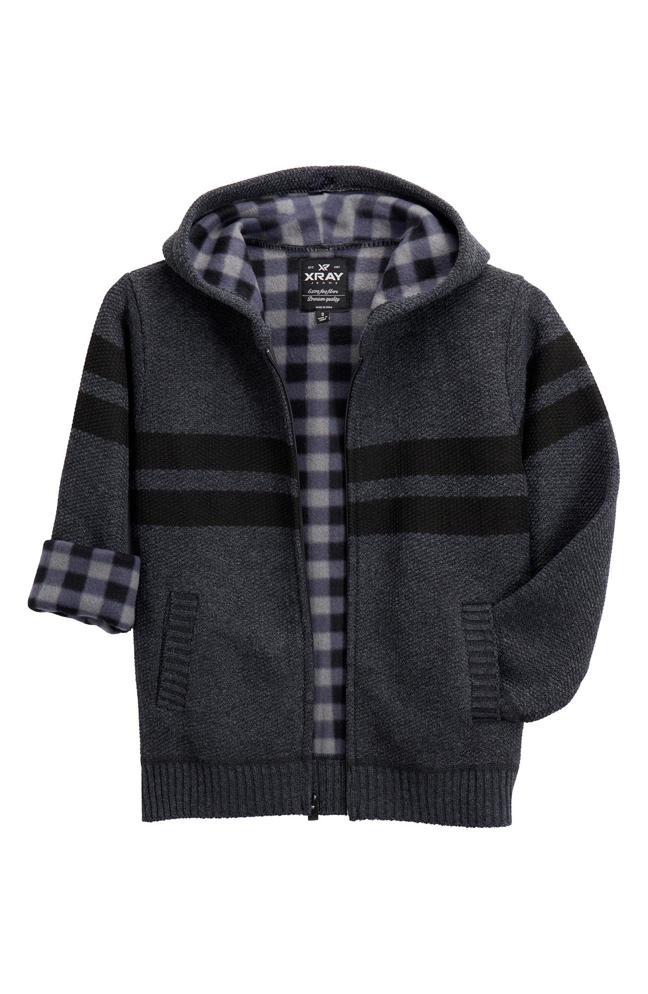 Kids' Stripe Full Zip Hoodie (Men) | Nordstromrack