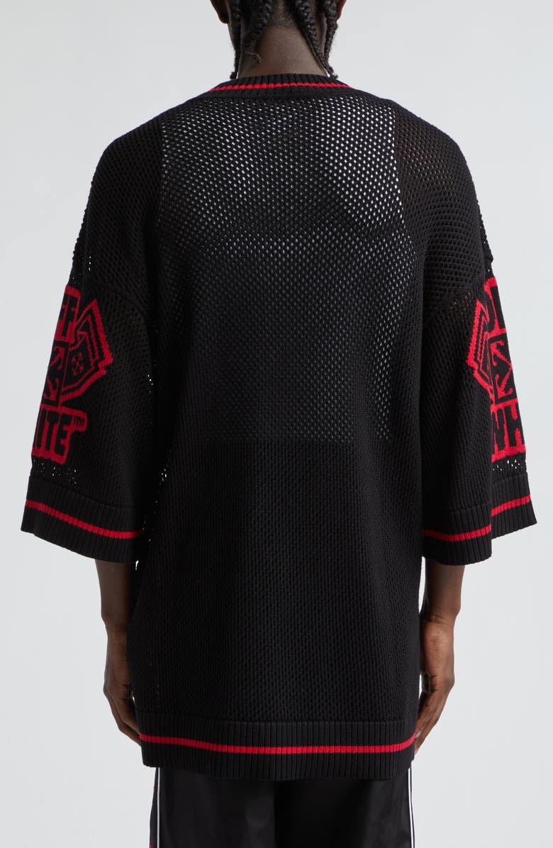 Off-White Varsity Net Openwork Sweater | Nordstromrack