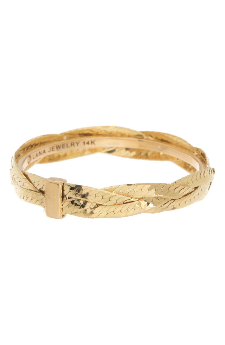 LANA 14K Yellow Gold Thin Braided Ring - Size 7 | Nordstromrack