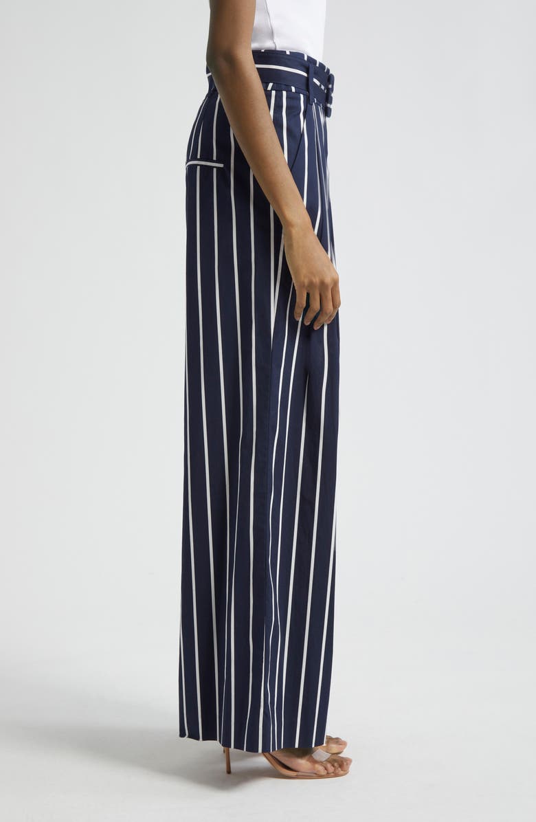 Veronica Beard Maliyah Stripe Belted Wide Leg Pants | Nordstromrack