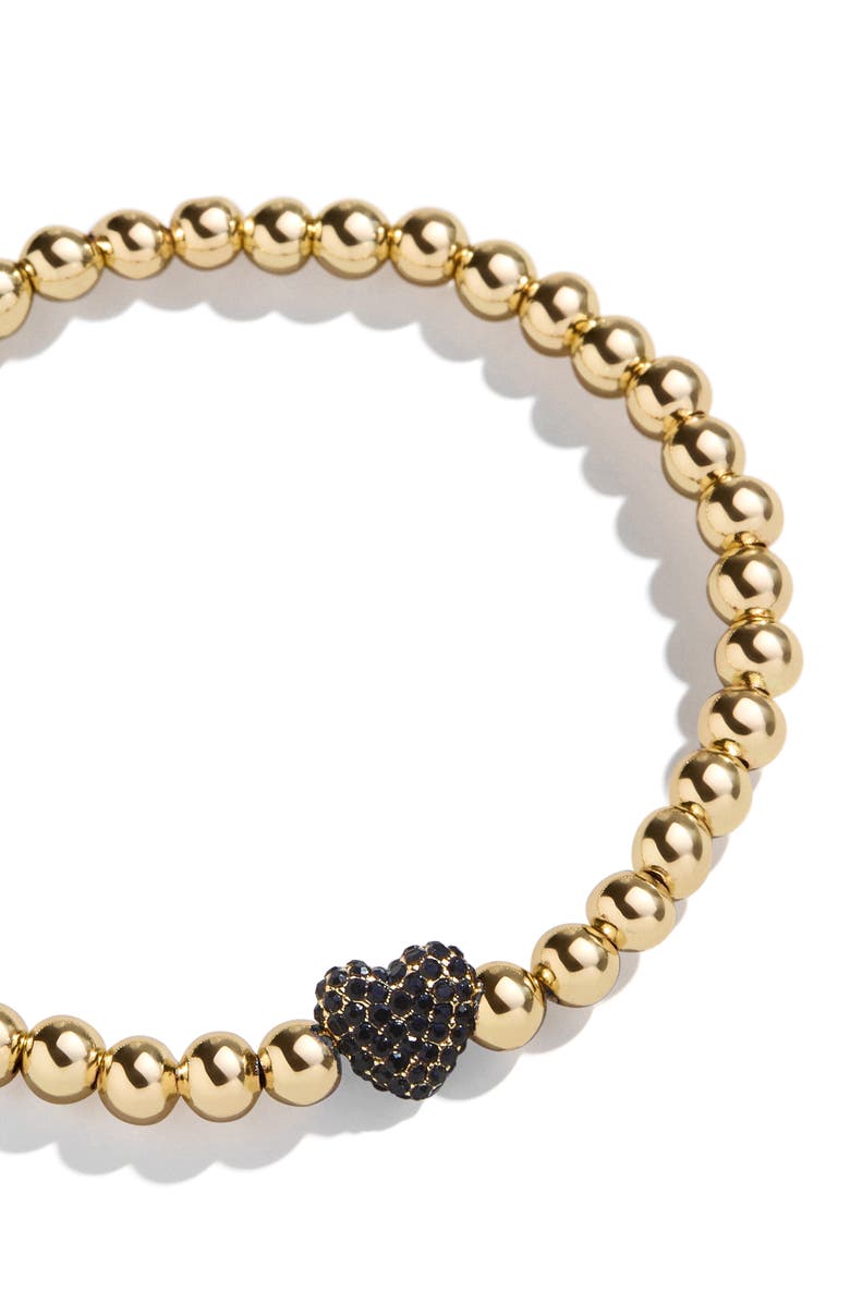 BaubleBar Pisa Pavé Heart Beaded Stretch Bracelet | Nordstromrack
