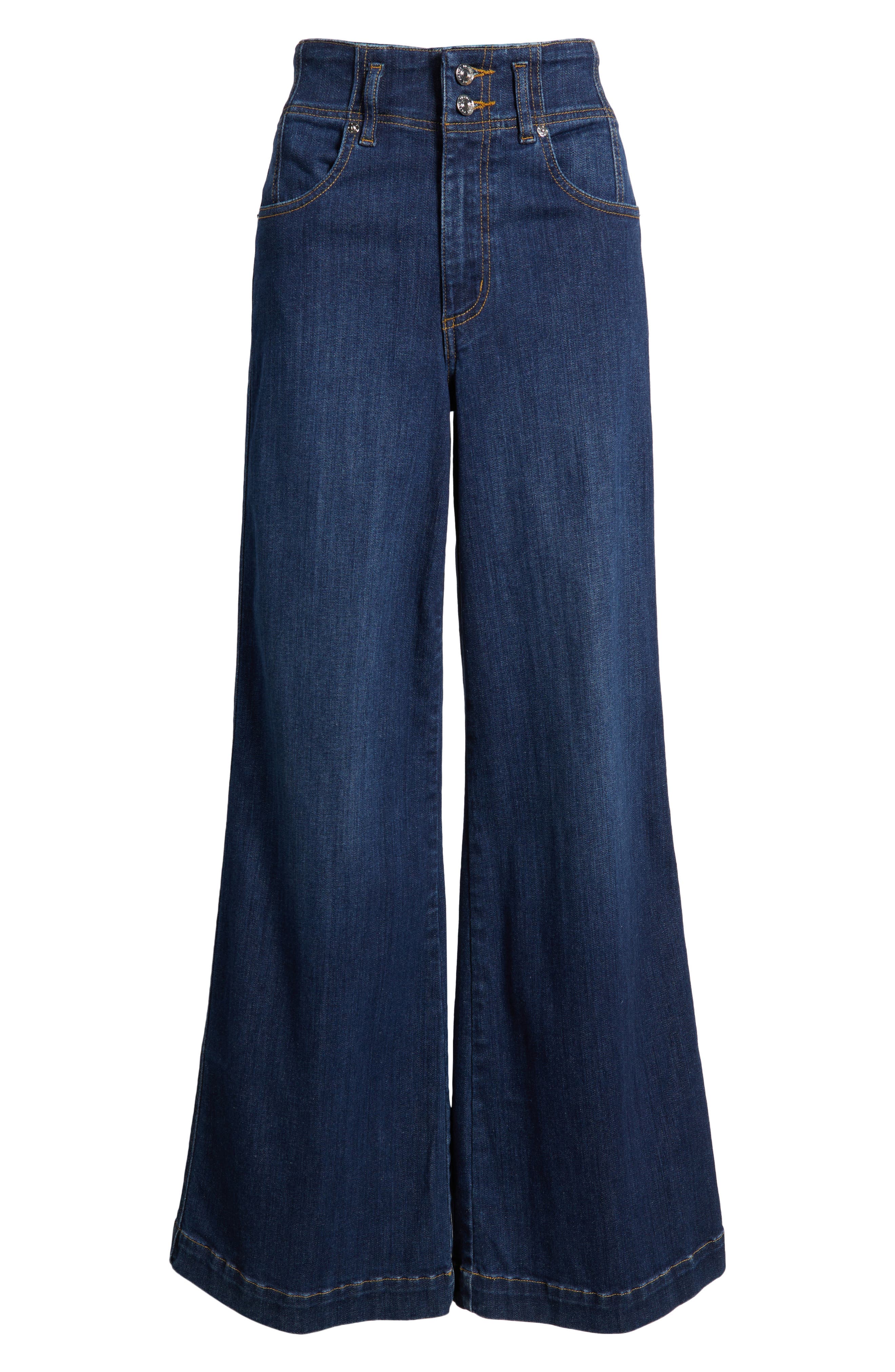 FRAME The Seamed High Waist Wide Leg Trouser Jeans | Nordstromrack