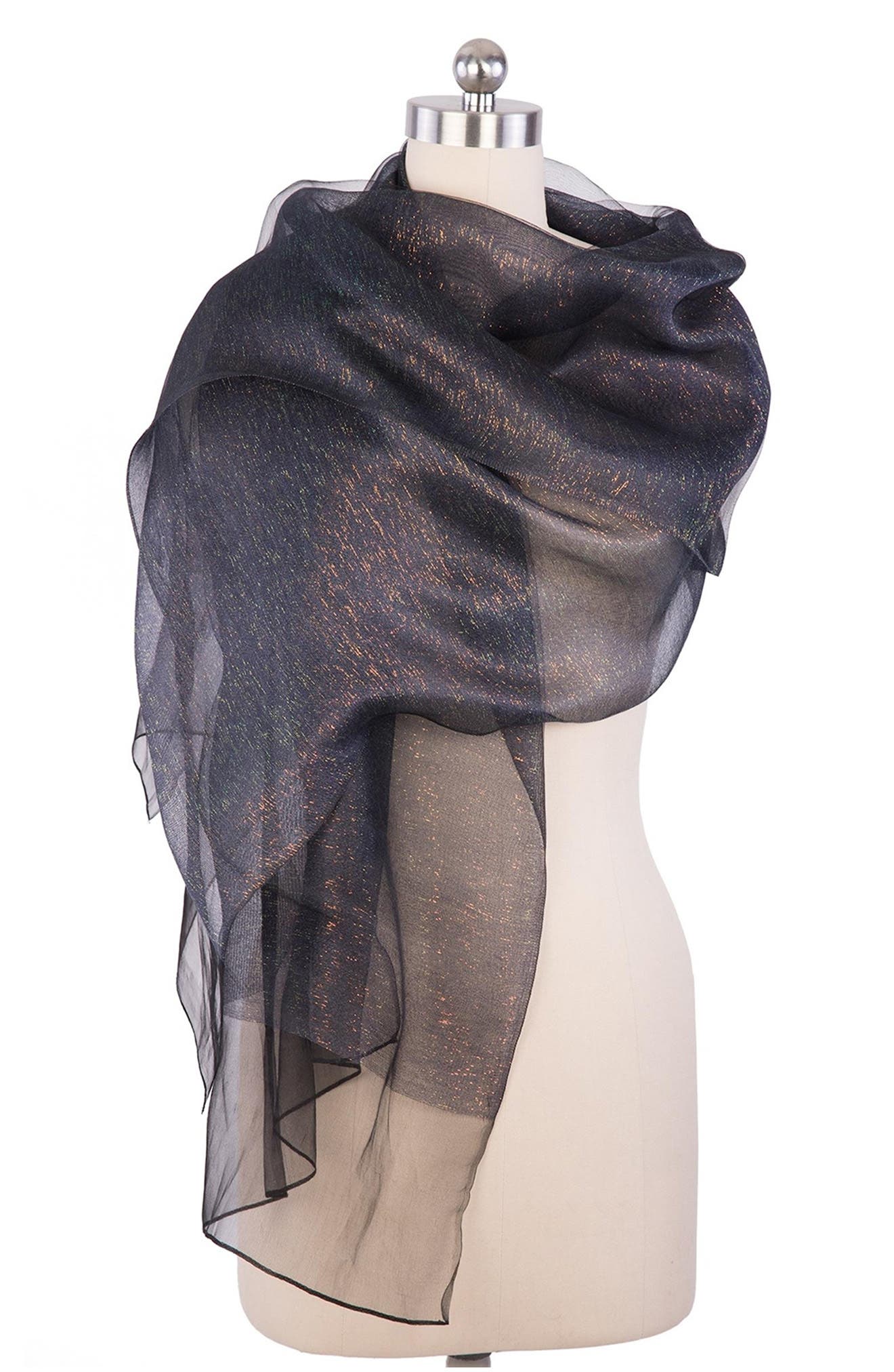 SAACHI Sparkle Sheer Silk Wrap | Nordstromrack