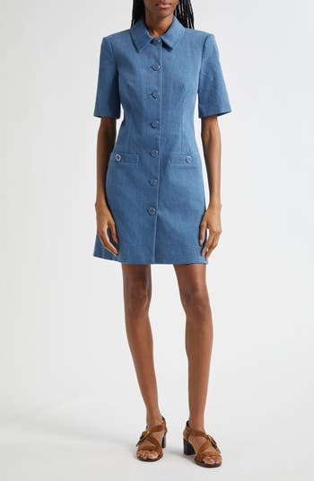 Veronica Beard Paige Stretch Cotton Shirtdress | Nordstrom