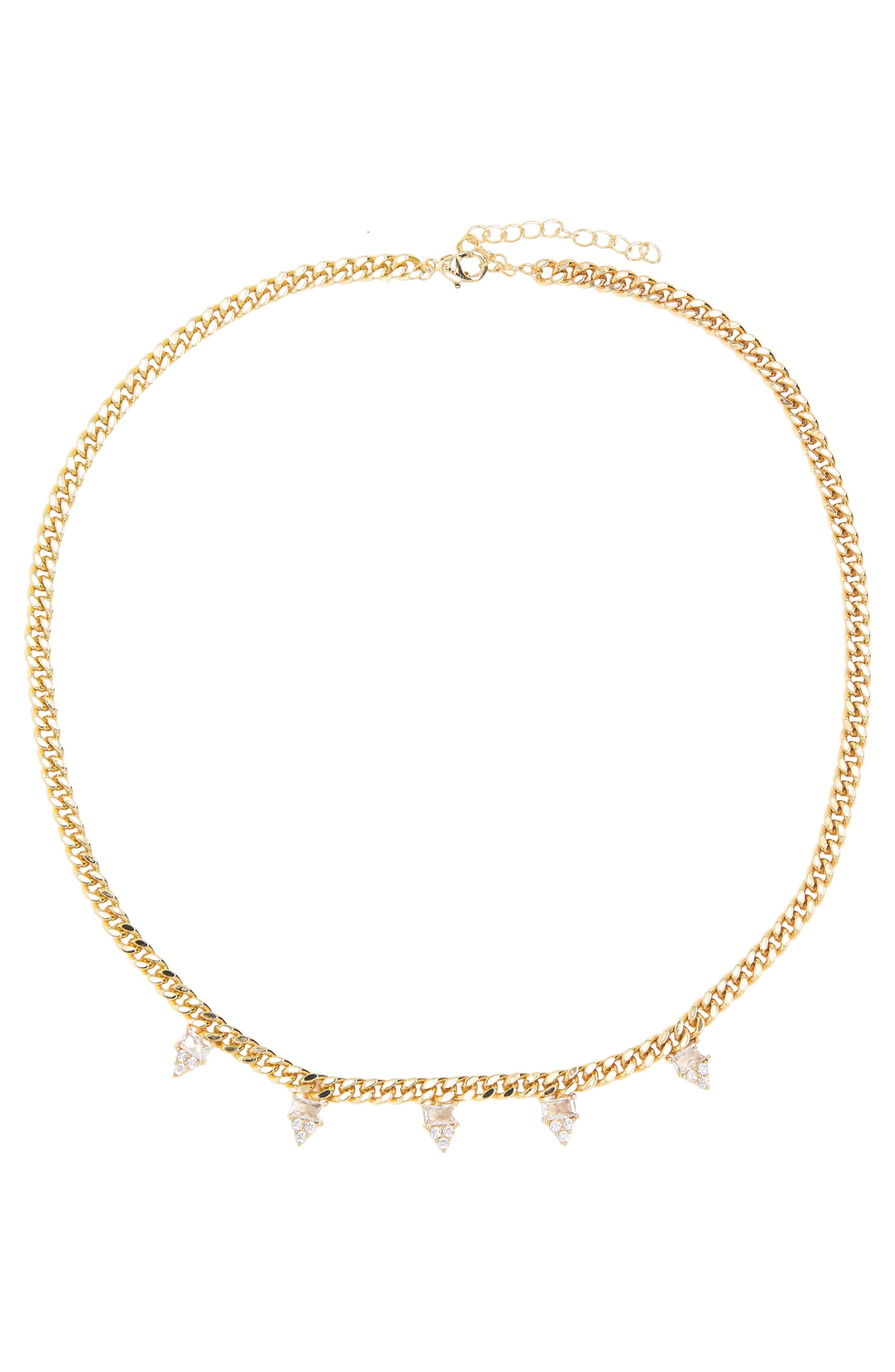 NORDSTROM RACK CZ Drop Curb Link Necklace | Nordstromrack