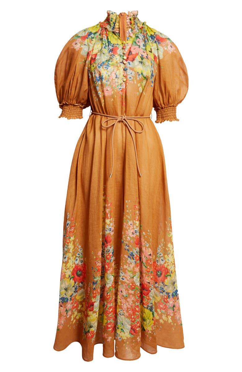Zimmermann Alight Placed Floral Print Ramie Maxi Dress | Nordstromrack