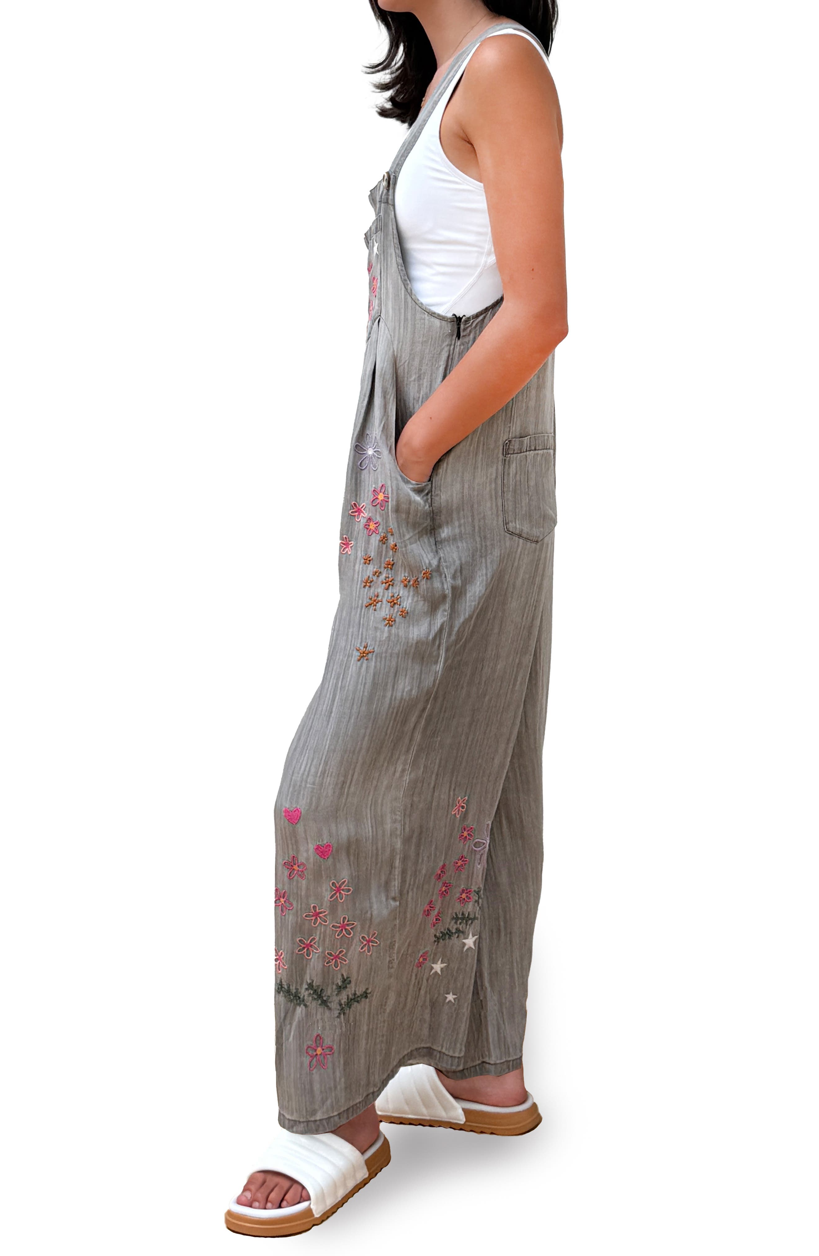 Billy T In Full Bloom Denim Overalls | Nordstrom