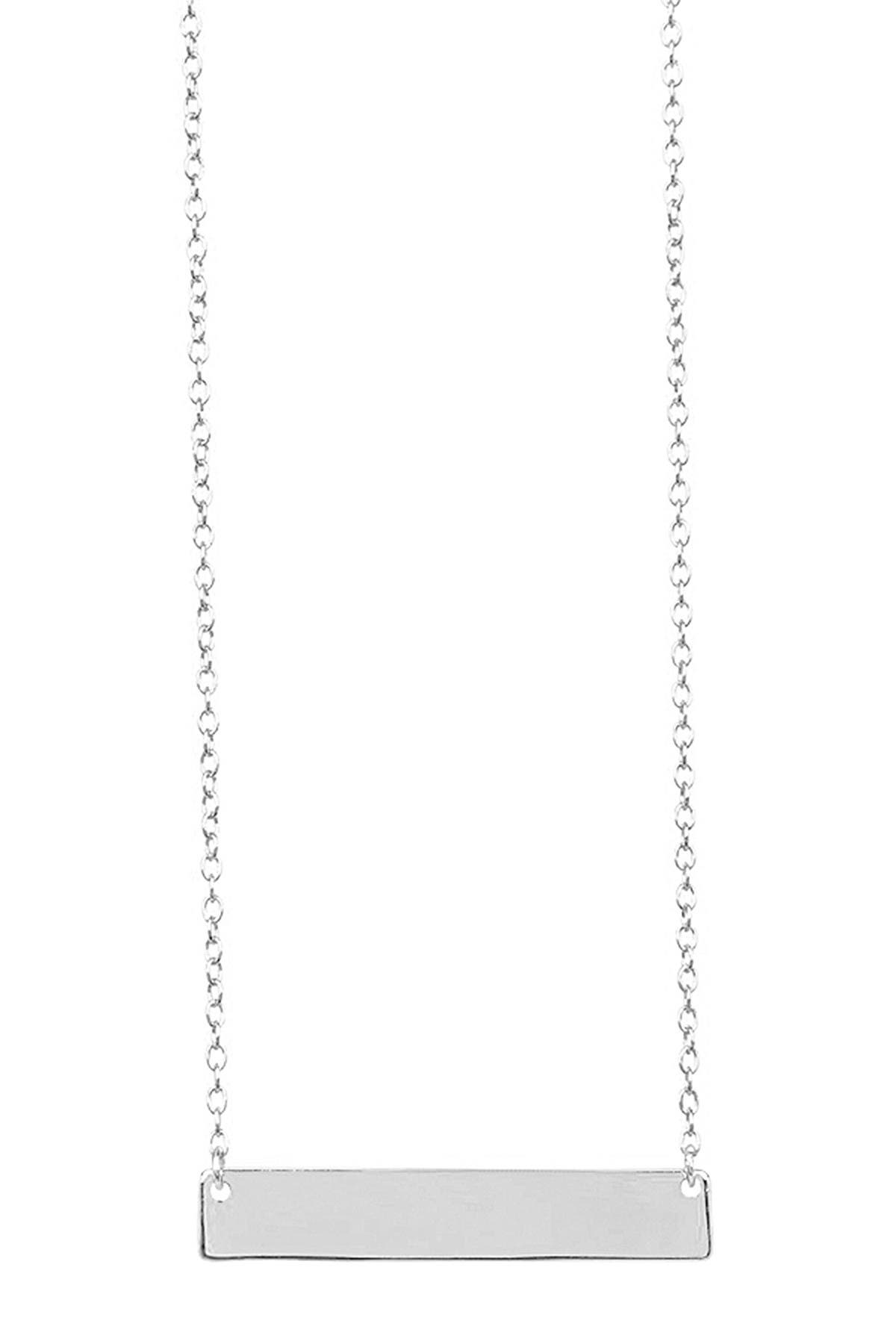 Sterling Forever Sterling Silver Mini Bar Necklace | Nordstromrack