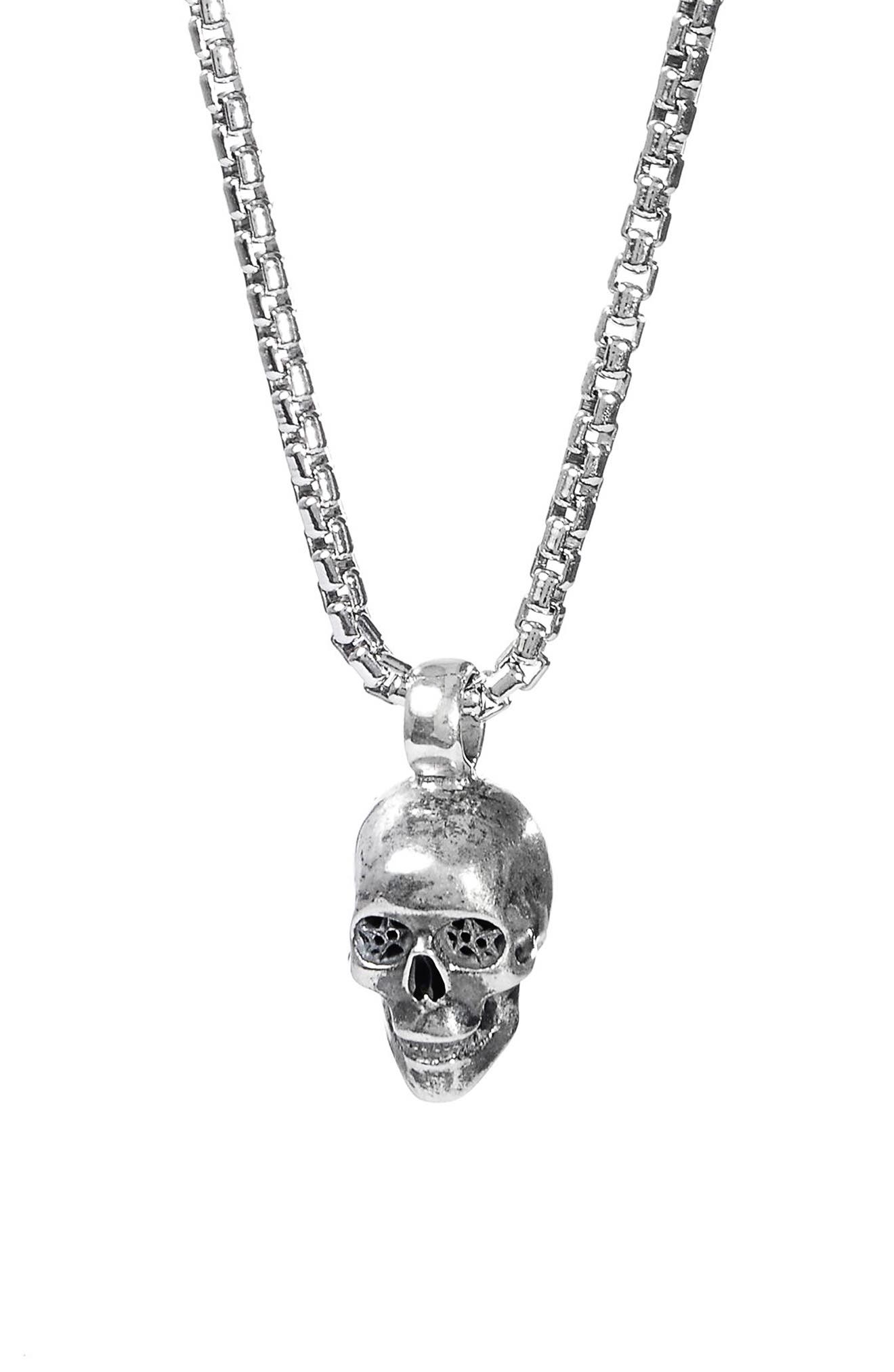 Degs & Sal Sterling Silver Skull Necklace | Nordstromrack