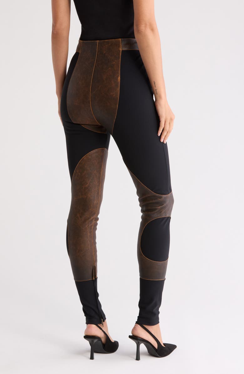 FRAME Leather Combo Pants | Nordstromrack