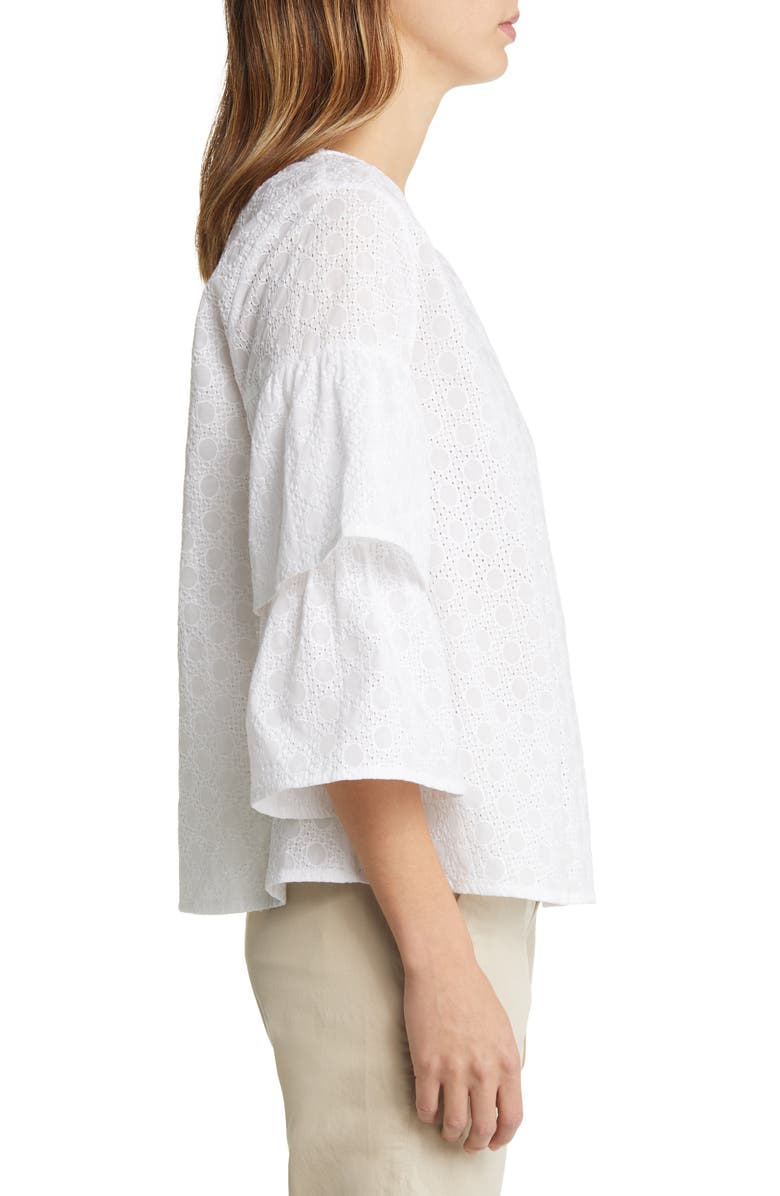 Masai Copenhagen Drea Ruffle Sleeve Cotton Eyelet Top | Nordstromrack