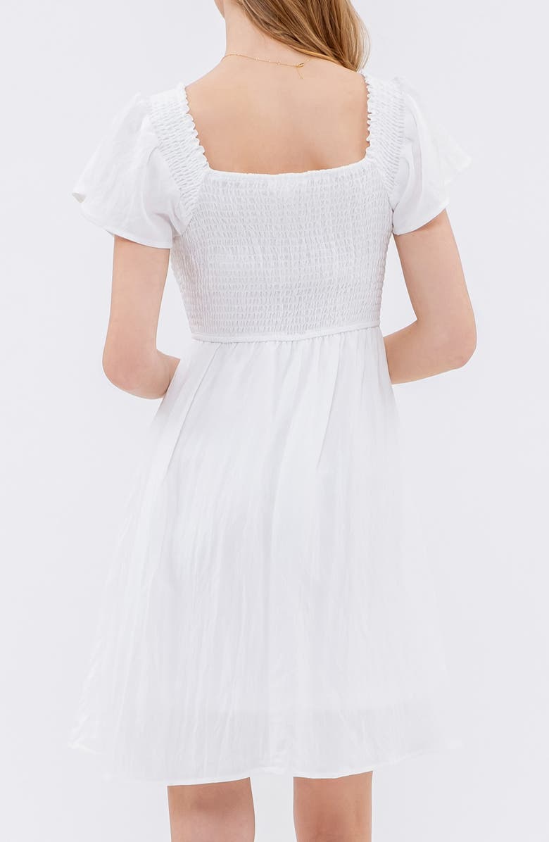 Blu Pepper Smocked Flutter Sleeve Minidress | Nordstromrack