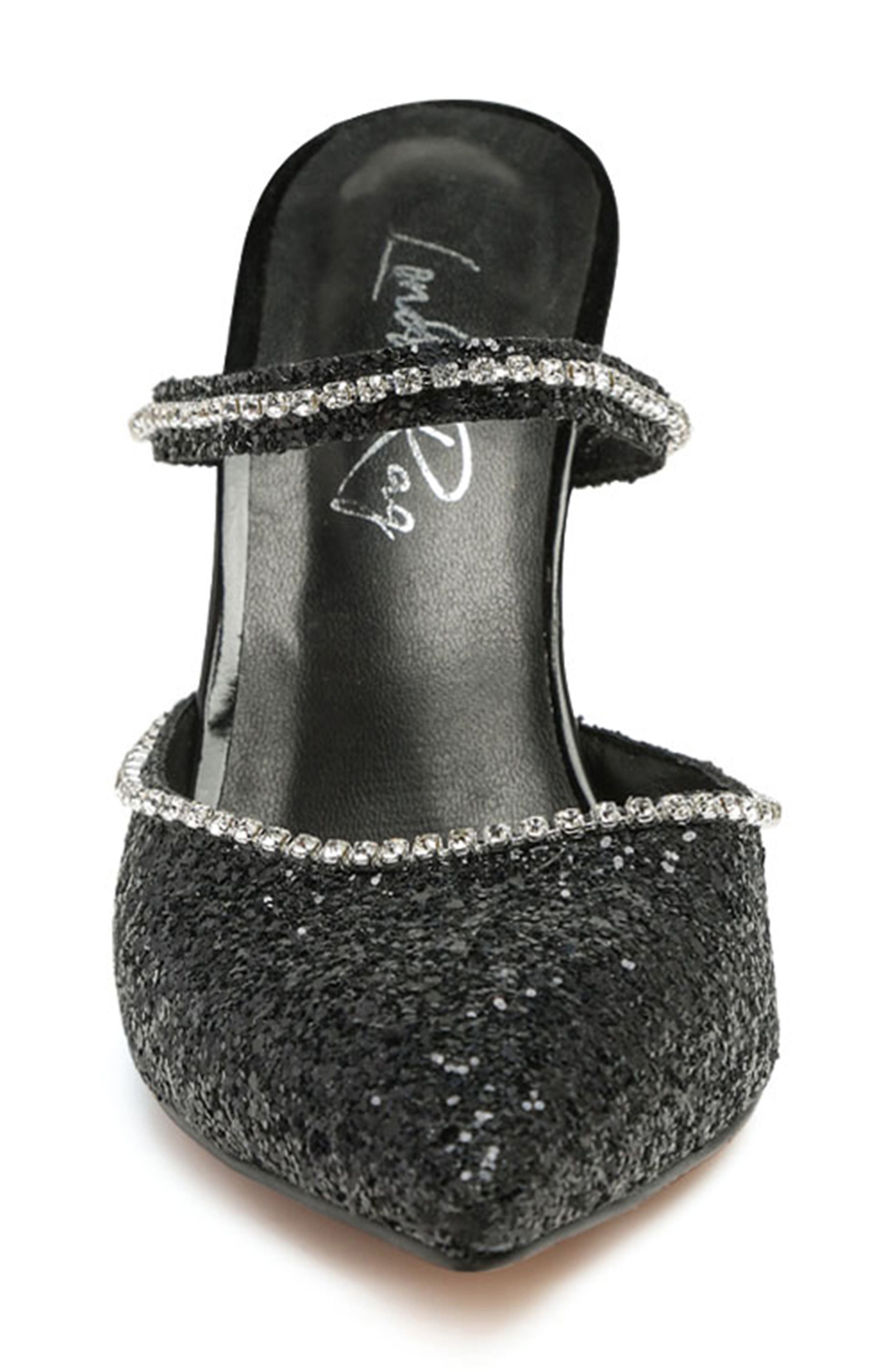 LONDON RAG Iris Glitter Pointed Toe Spoon Heel Pump (Women) | Nordstromrack