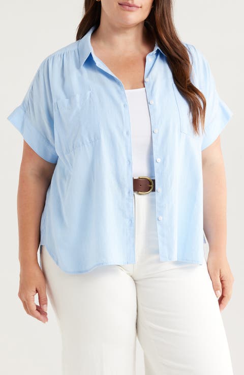 Blue Plus-Size Blouses | Nordstrom